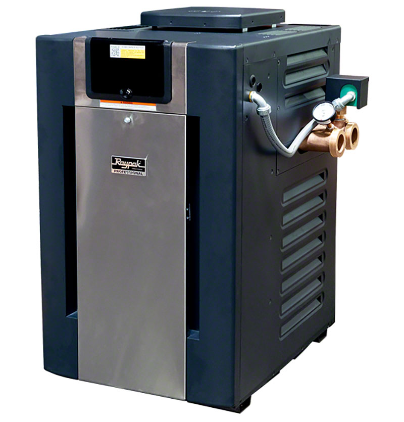 Raypak B-R408ENX Pro Series Salt Water Pool Heater ASME - 399K BTUs - Natural Gas - 013731