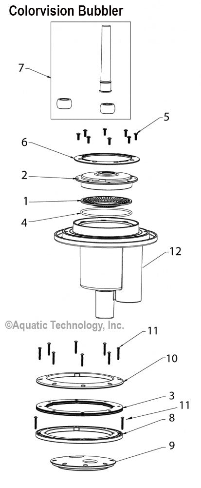 Pentair Colorvision Bubbler Replacement Parts