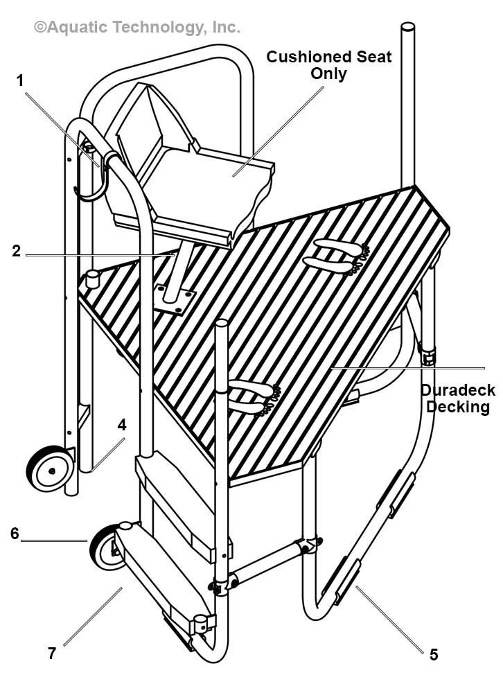 Paragon Griff Vision 3-Step Lifeguard Chair Replacement Parts