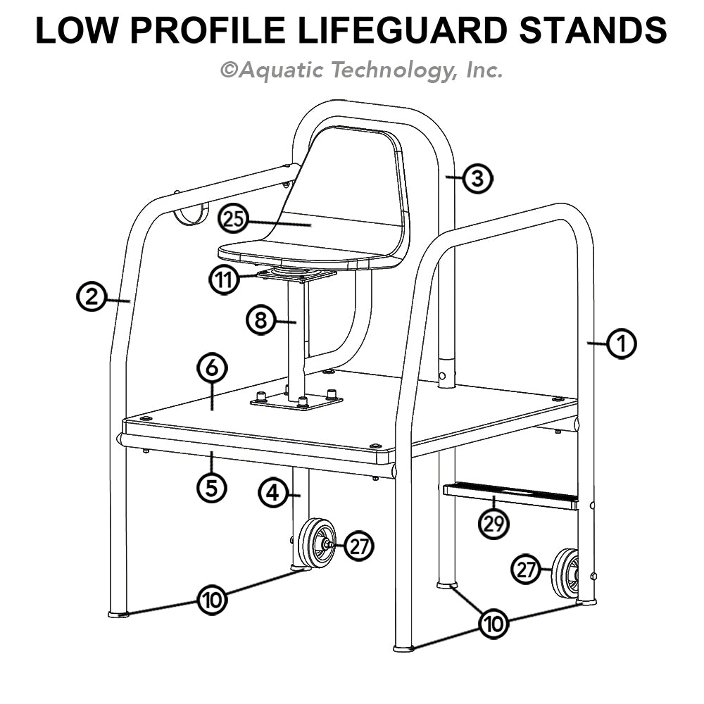 SR Smith Low Profile Lifeguard Chairs Replacement Parts