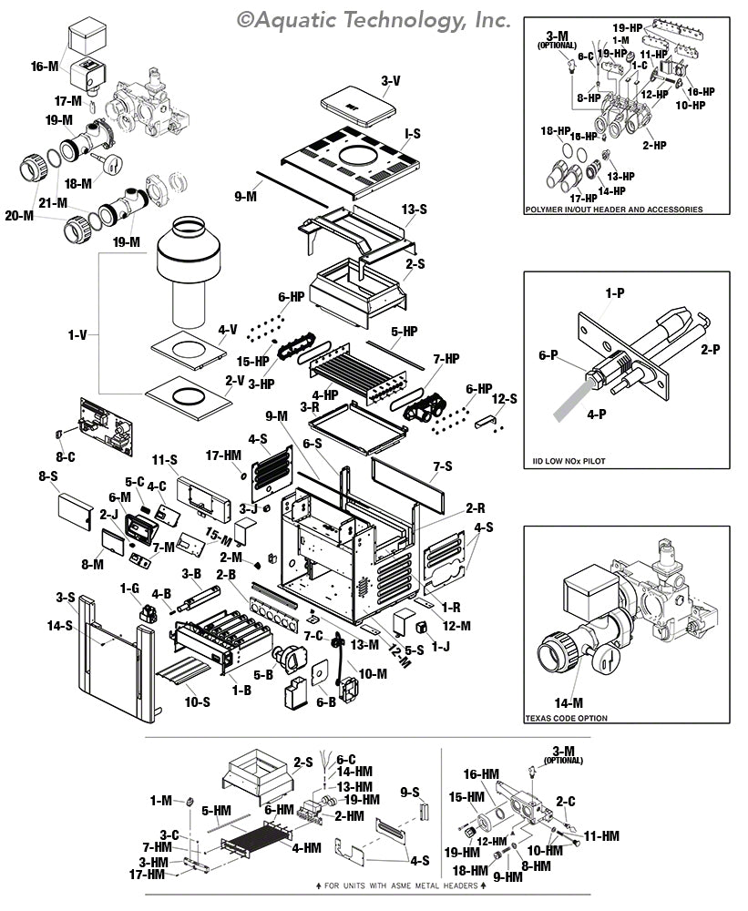 Raypak 337A Heater Parts (Low Nox Raypak, Rheem, Ruud)