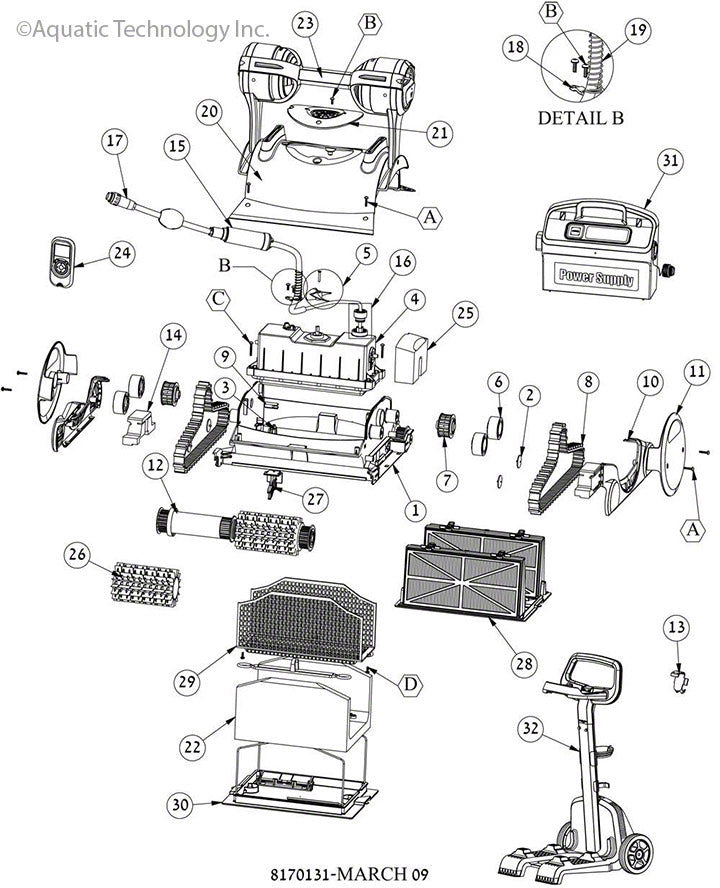 Dolphin Wave 75 Pool Cleaner Replacement Parts