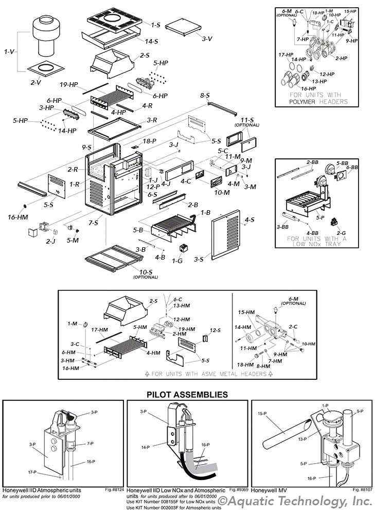 Raypak R185A Heater (RP2100) Replacement Parts