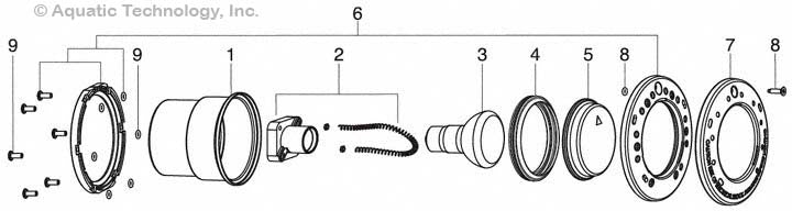 Jandy White Small Incandescent Spa Light Parts (Pro Series WSHV and WS