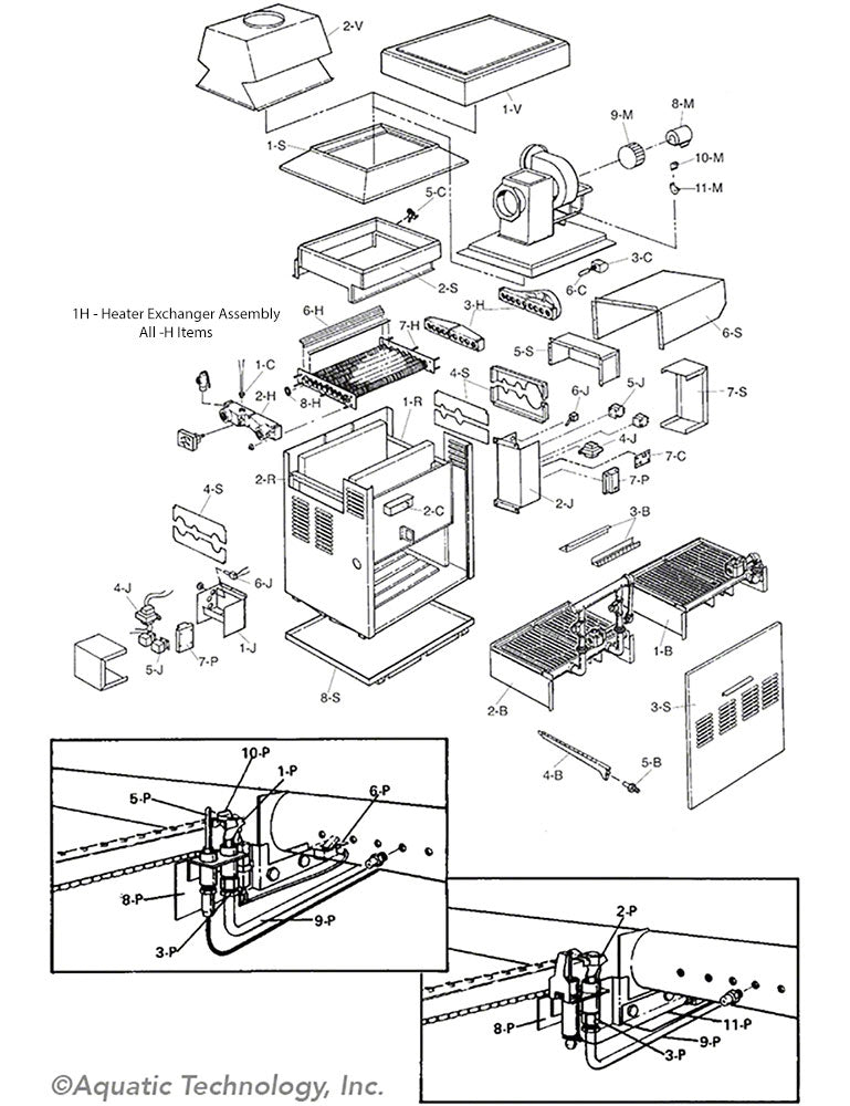 Raypak Commercial 514 Heater (Raytherm) Replacement Parts