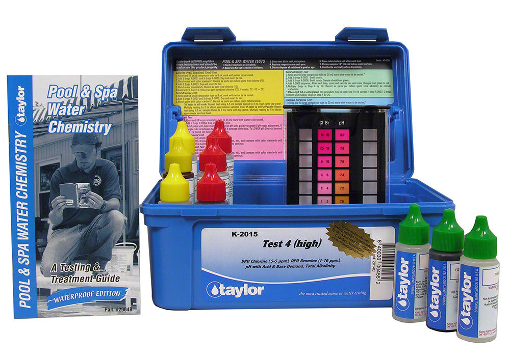 Taylor K-2015 Test 4-Way DPD Test Kit Alkalinity/Bromine-Chlorine ...