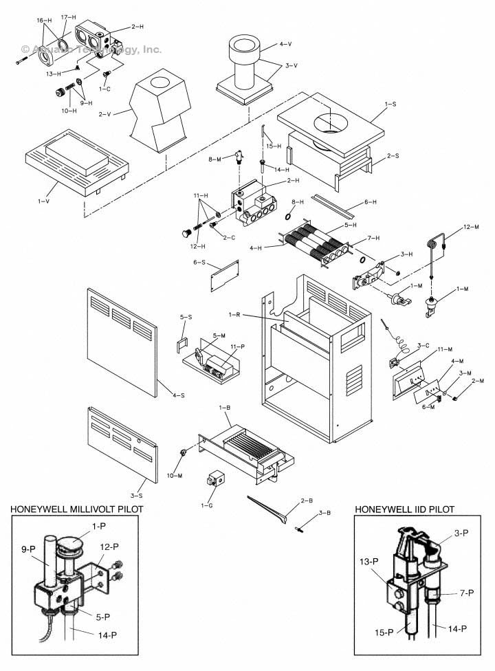 Raypak 105B Heater (Versa Brass) Replacement Parts