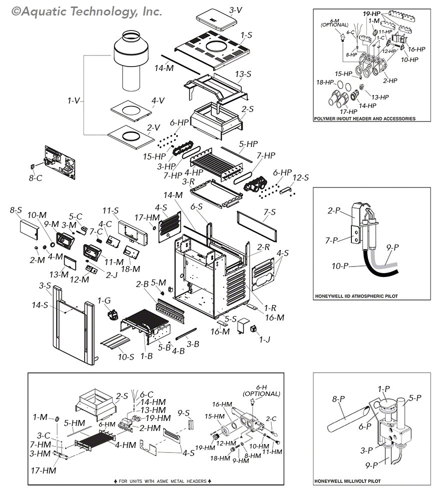 Raypak 266A Heater Parts (Digital Atmospheric Heater Raypak, Rheem, Ru