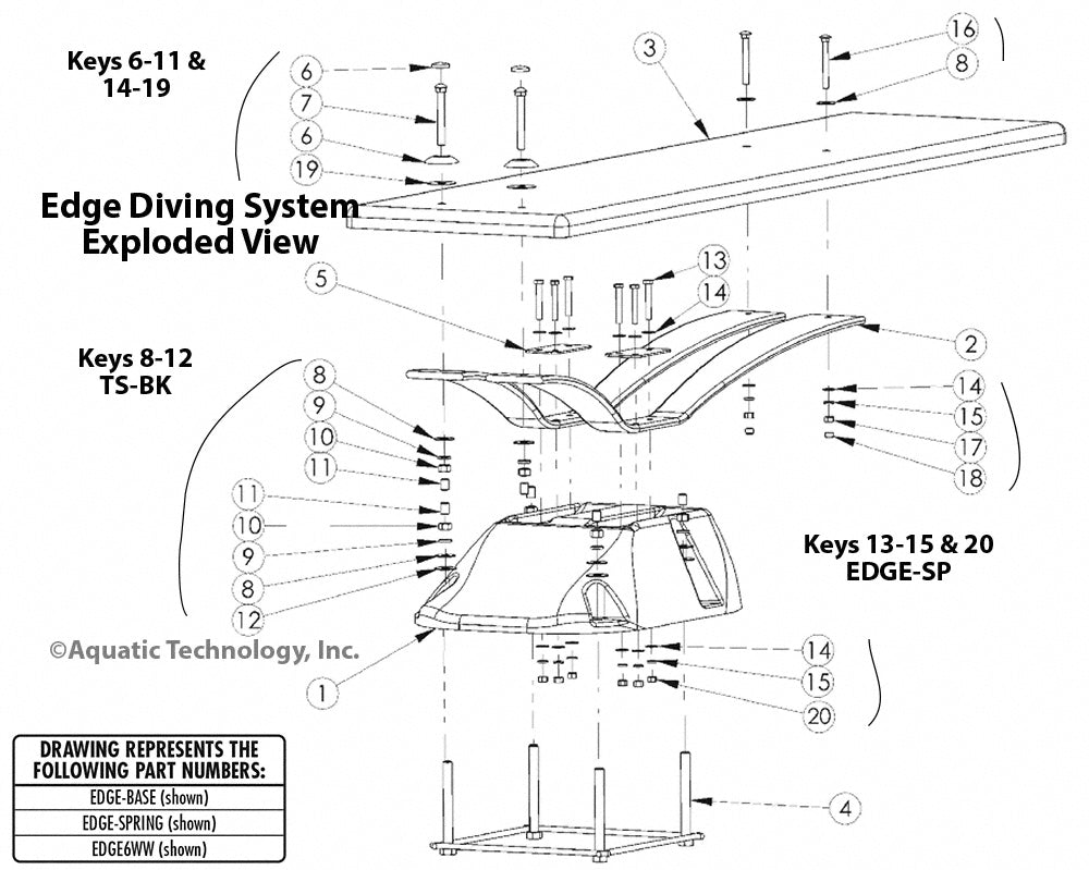Inter-Fab Edge Diving Board and Stand Replacement Parts