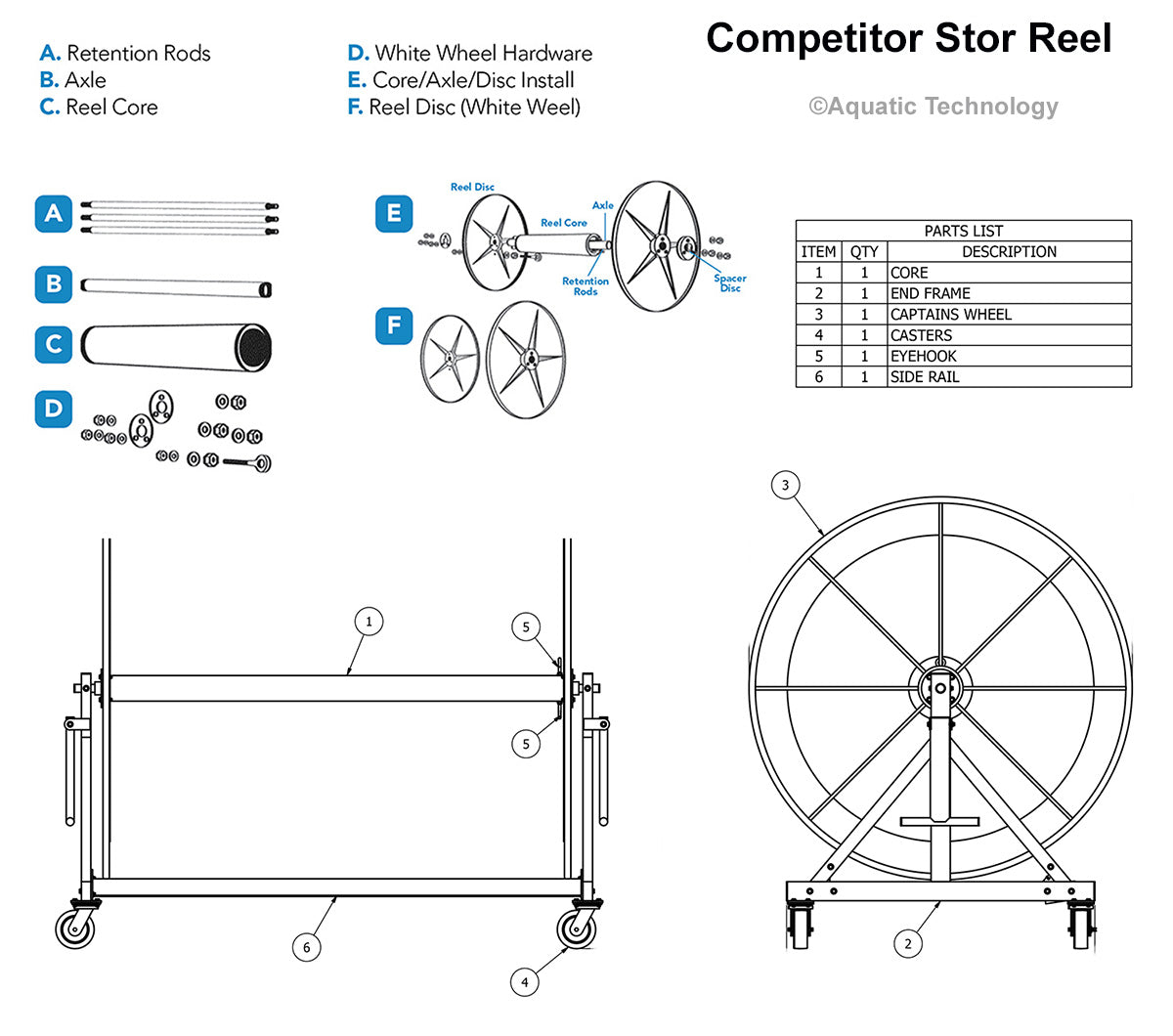 Competitor Stor Reel Replacement Parts