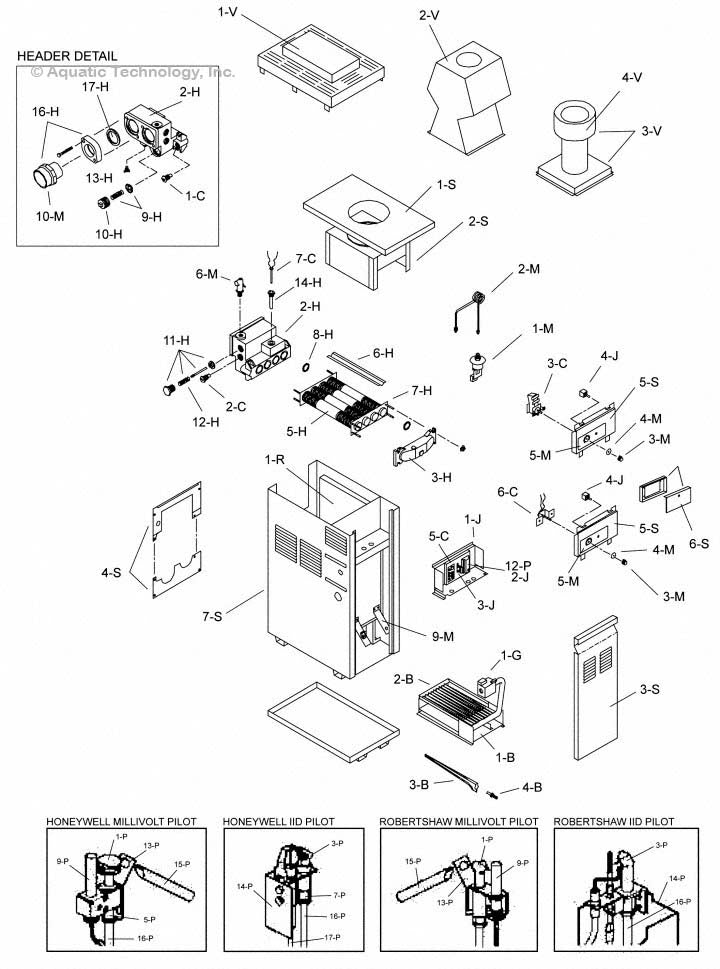 Raypak 155B/C Heater (Versa Plus) Replacement Parts