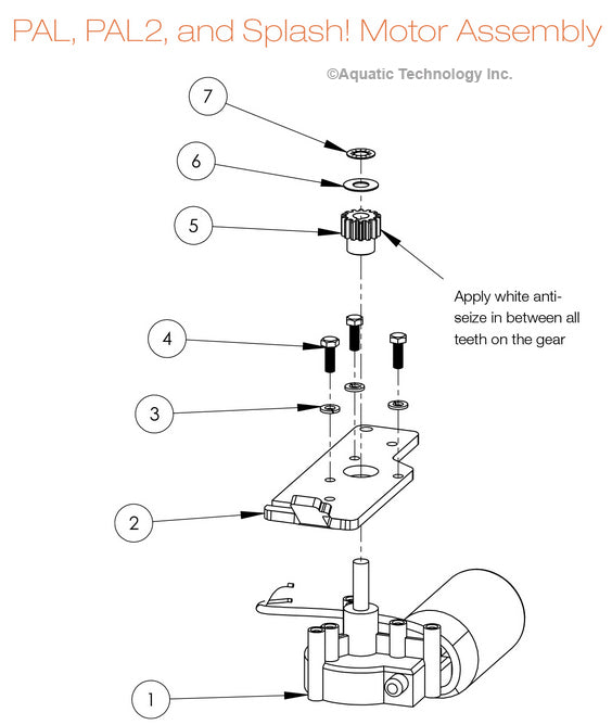 SR Smith PAL, PAL2, Splash Pool Lift Motor Assembly Replacement Parts
