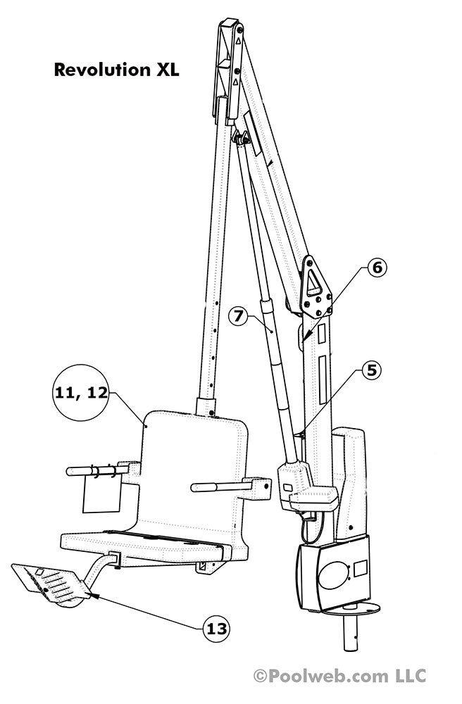 Aqua Creek Revolution XL Pool Lift Parts