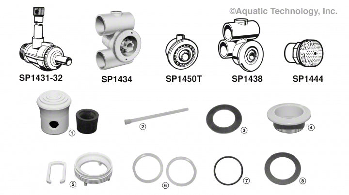 Hayward Hydrotherapy Jet Fitting Replacement Parts