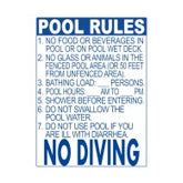 Swimming Pool Rules Signs