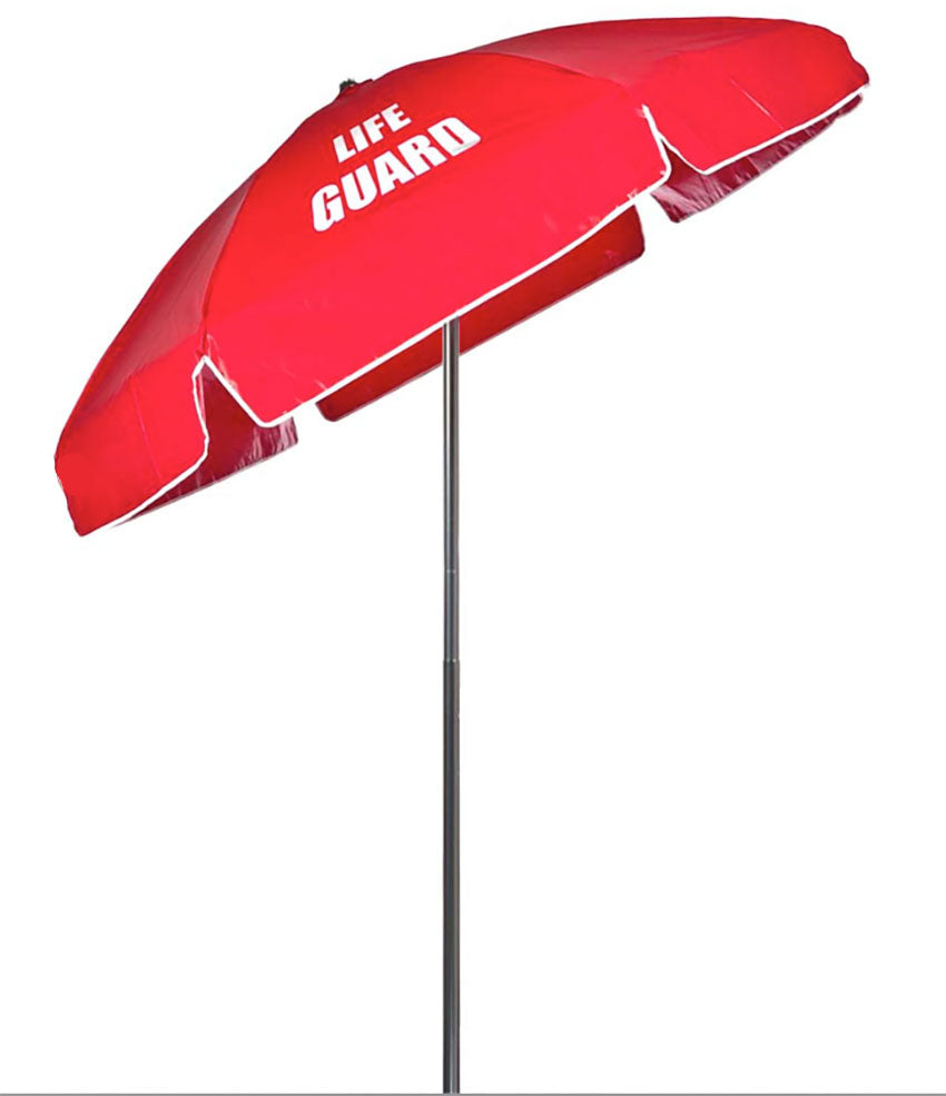 Red Tilting Lifeguard Umbrella - Nylon - 6-1/2 Foot
