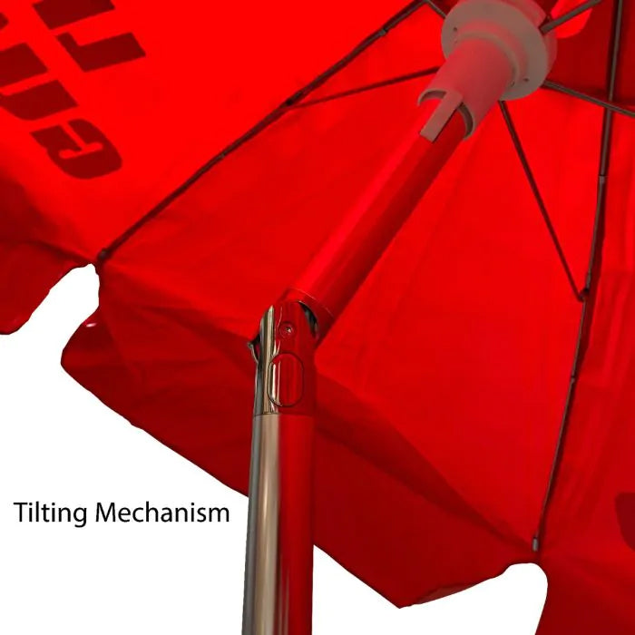 6-1/2 Foot - Vinyl Lifeguard Umbrella - Tilting Pole - Blue