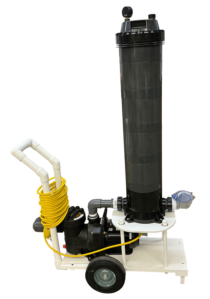 Portable 1 HP Pool Vacuum System - 100 SF AT Filter - 115V 100 Ft Cord