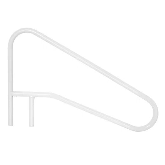 Deck Mounted Sloped Braced 54 Inch Pool Stair Rail - White - SR Smith ...