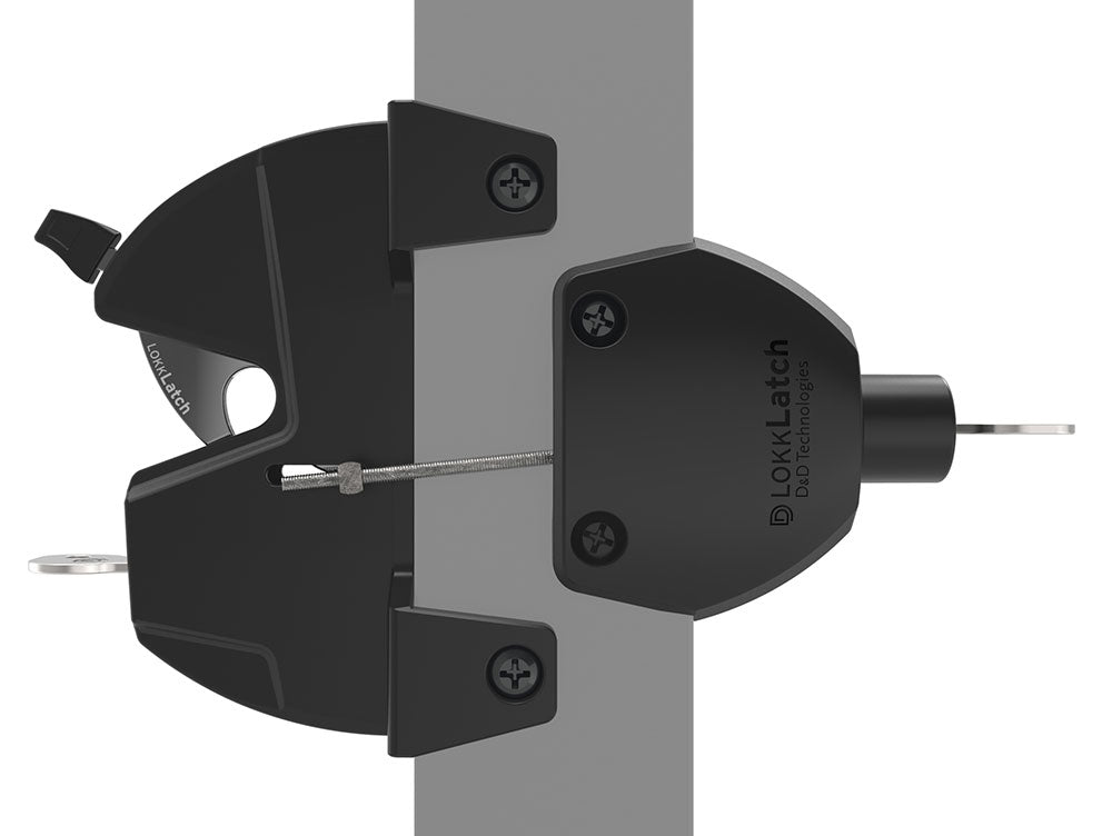 Lokk Latch Gate Latch With External Access - Black - LLAABBB