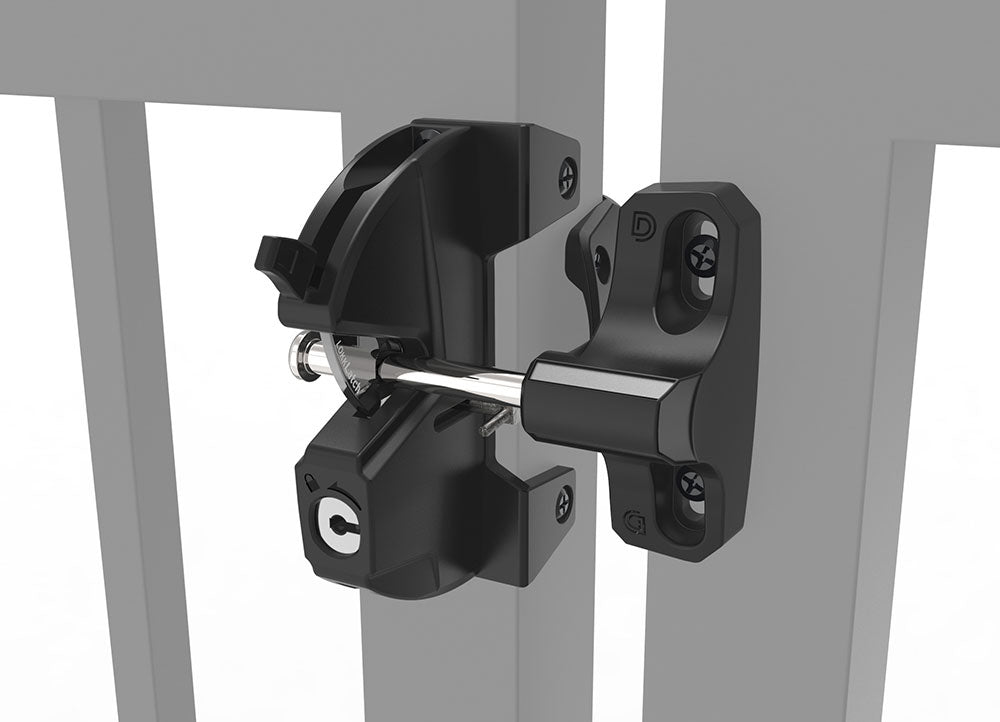 Lokk Latch Gate Latch With External Access - Black - LLAABBB