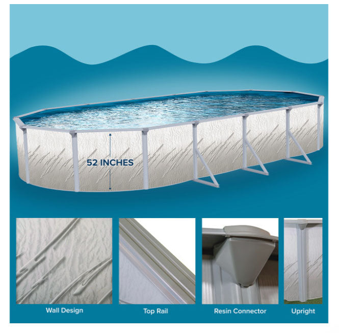 Trendium Pretium Oval Aboveground Pool Package - AG-PP-35-Oval