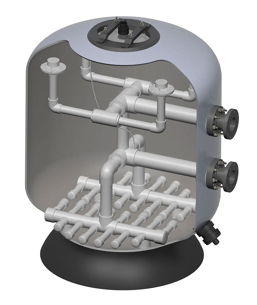 Hayward HCF 63 Inch Commercial Sand Filter - 6 Inch - HCF663C