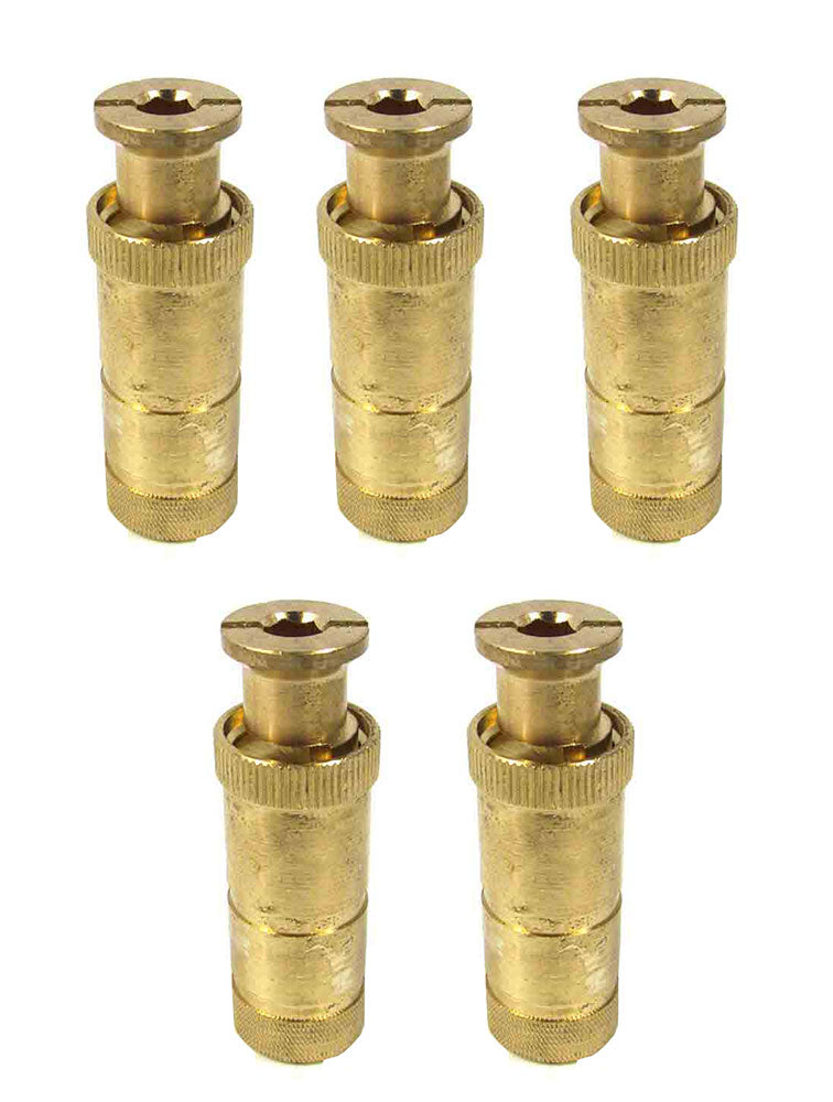 Pop-up Brass Safety Cover Anchors - Spring Loaded - Pack of 5 - POPUP-5Pk
