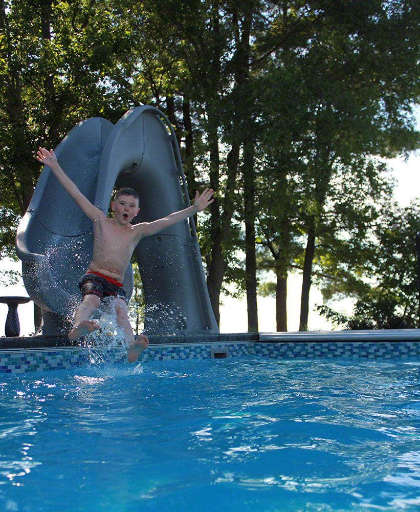 Global Rip Tide Water Slide Right Turn With LED Lights - Sandstone ...
