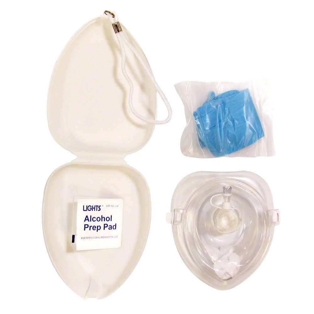 CPR Adult/Child Pocket Resuscitator Hard Case - White - CPRM-W