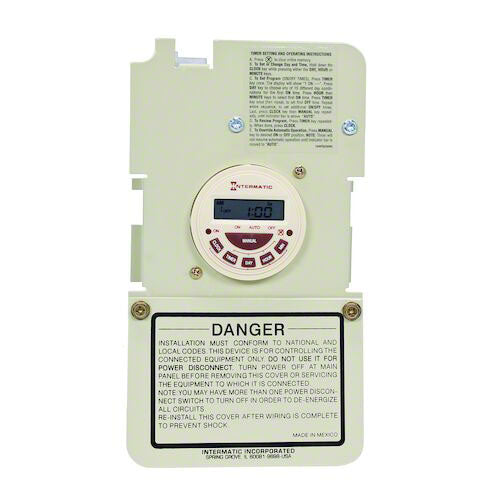 7-Day Single Circuit Pool Control Mechanism Only DualVage 120/240V 1.5 ...