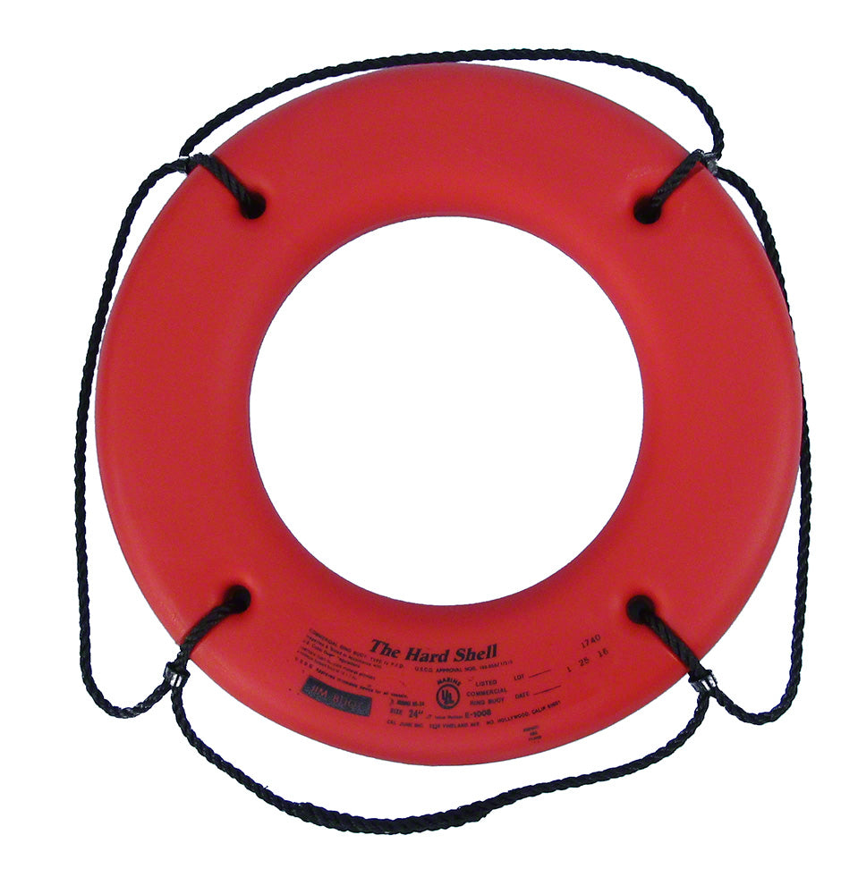 Life Ring Buoy - 24 Inch - Orange - USCG Approved Hard Shell - 334-HS ...