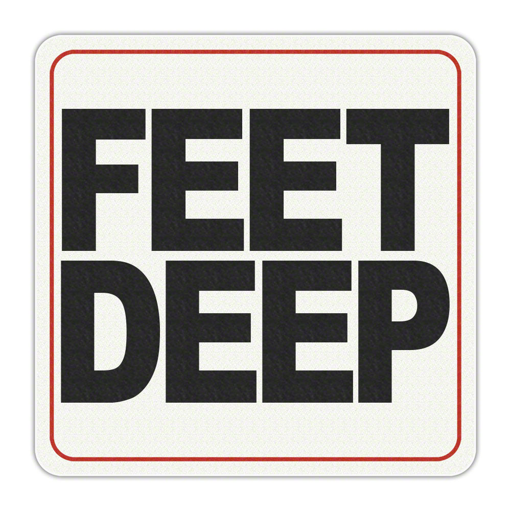 FEET DEEP Message Pool Deck Depth Marker - Adhesive Installation