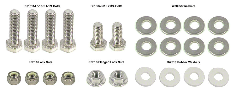 Splash and Slam Basketball Backboard Mounting Hardware - Dunn-Rite