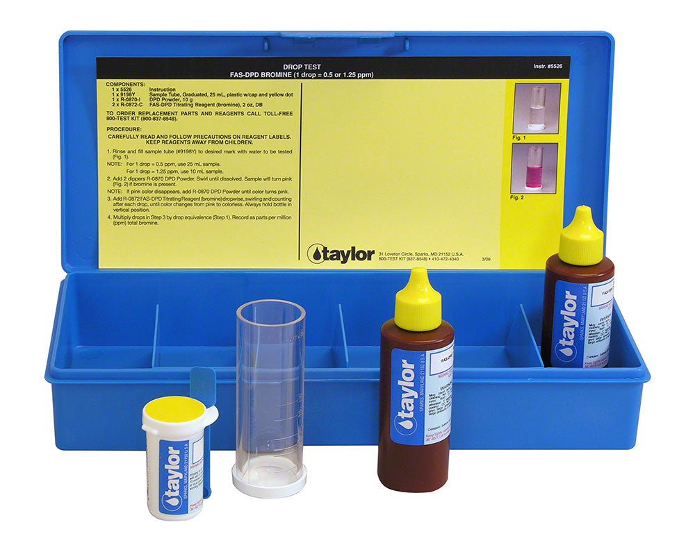 Taylor Drop Test Bromine Fas-DPD 2 Ounce Pool Test Kit - K-1517-C