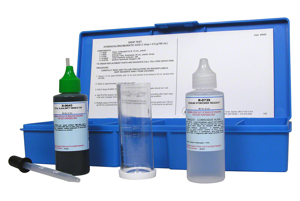 Taylor Drop Test Acidity (Muriatic Acid) Pool Test Kit - K-1547