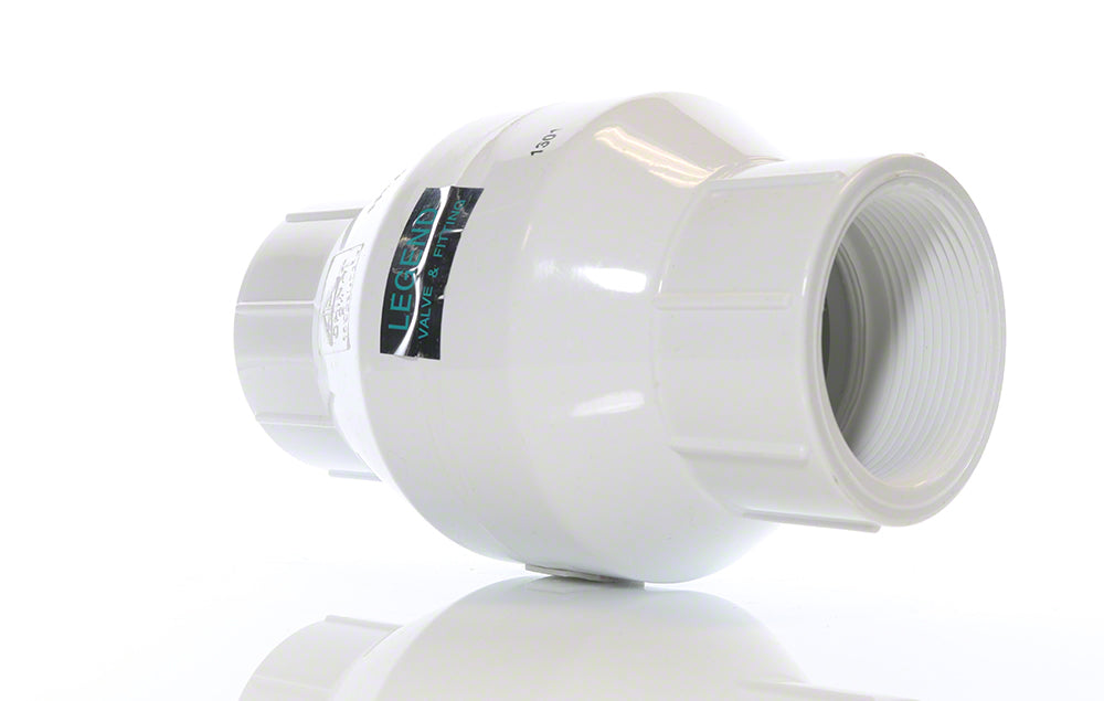 In-Line Spring Check PVC Valve 2 Inch Threaded FNPT x FNPT