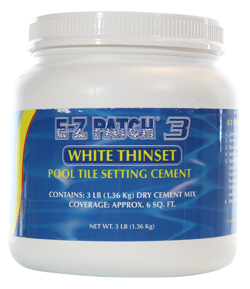 White Thinset Pool Tile Repair Cement - 3 lbs - EZ Patch - EZP3-3