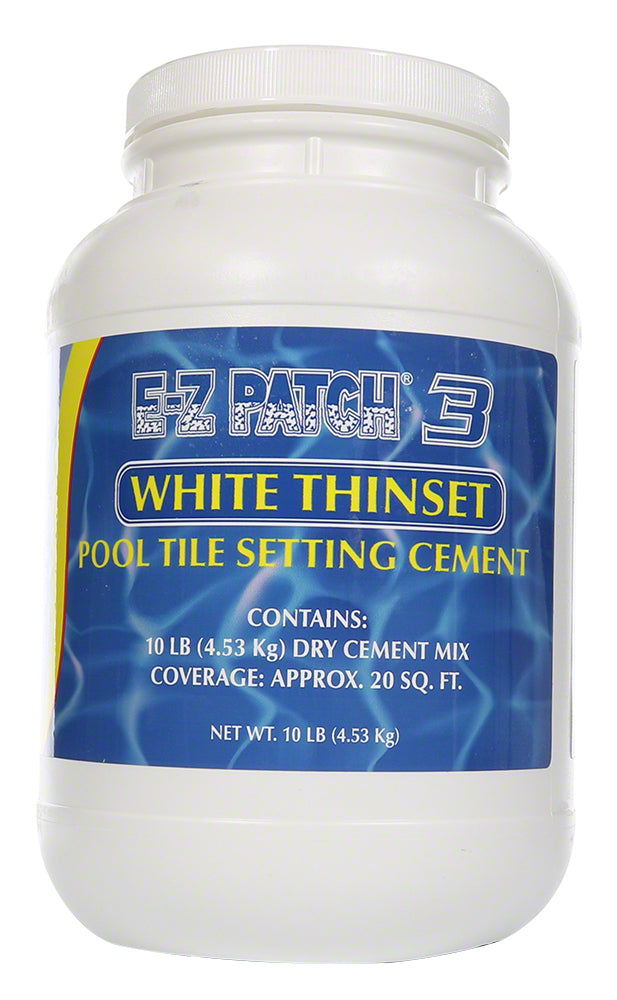 White Thinset Pool Tile Repair Cement - 10 lbs - EZ Patch - EZP3-10