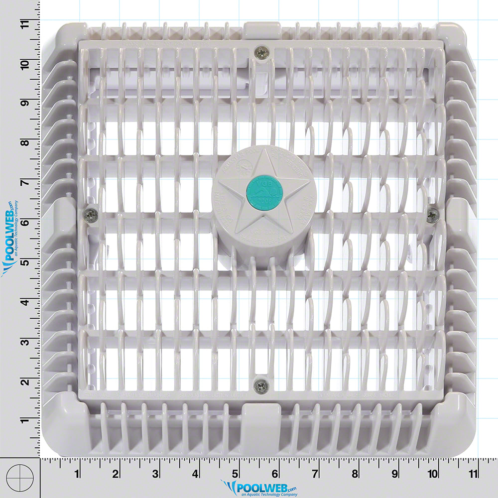 AquaStar 9 Inch Square Wave Anti-Entrapment Outlet Cover and Mud Frame ...