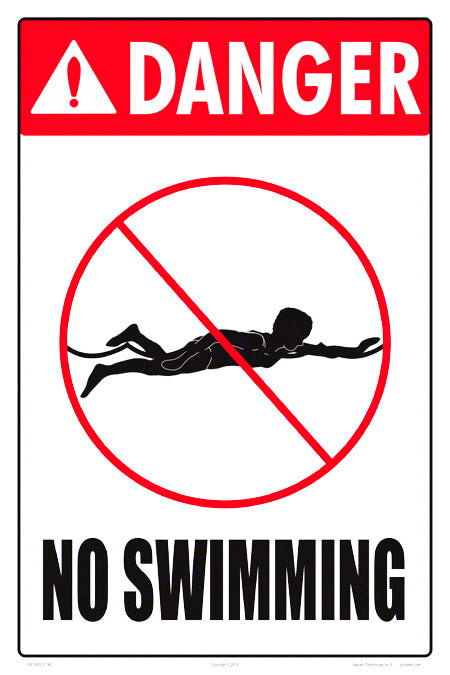 No Swimming Sign