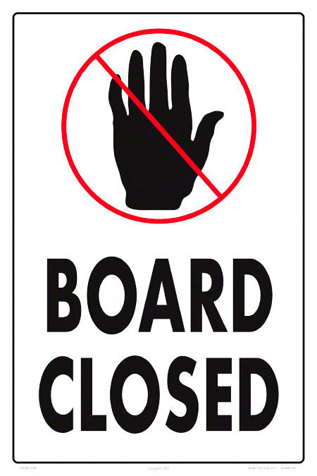 Diving Board Closed Sign - 12x18 Inch