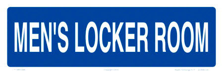 Men's Locker Room Aluminum Sign - 12x 4 Inch