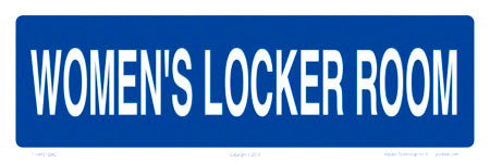 Women's Locker Room Sign - 12x 4 Inch