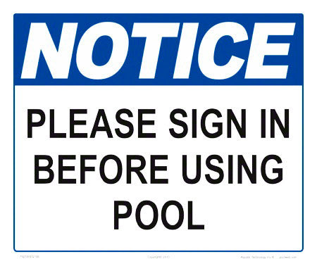 Please Sign In Sign - 12x10 Inch