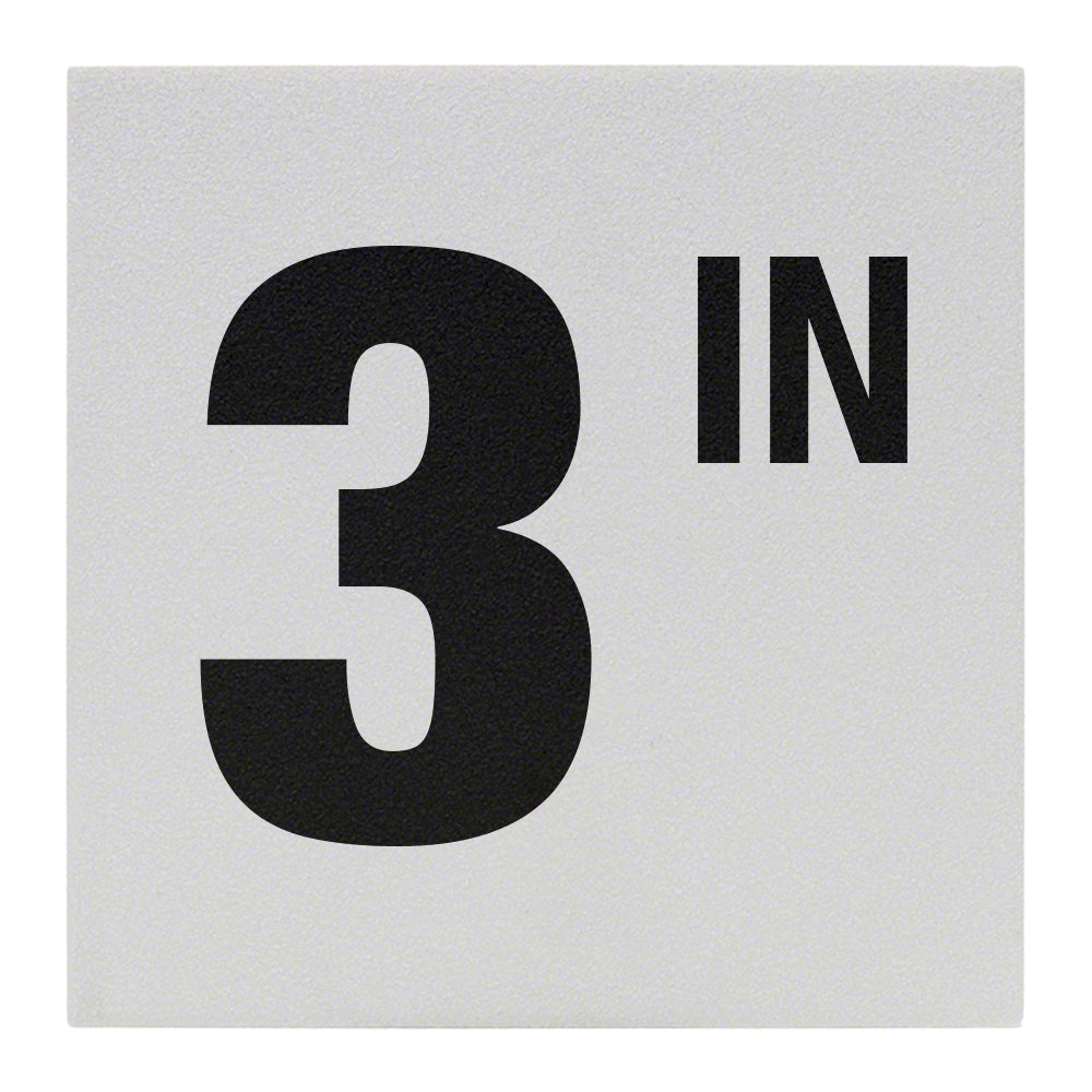 3 IN Pool Depth Marker - Ceramic Tile - Non-Skid