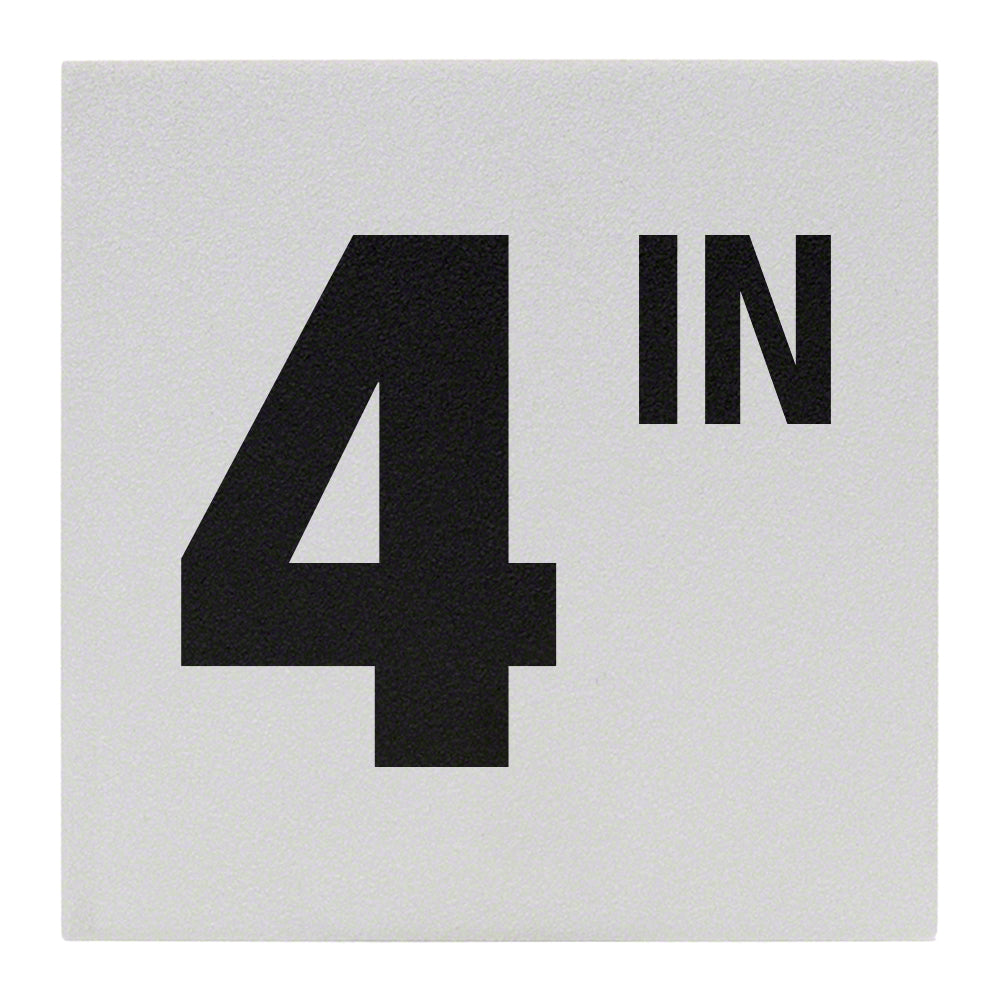 4 IN Ceramic Pool Depth Marker Tile - Non-Skid - C620504