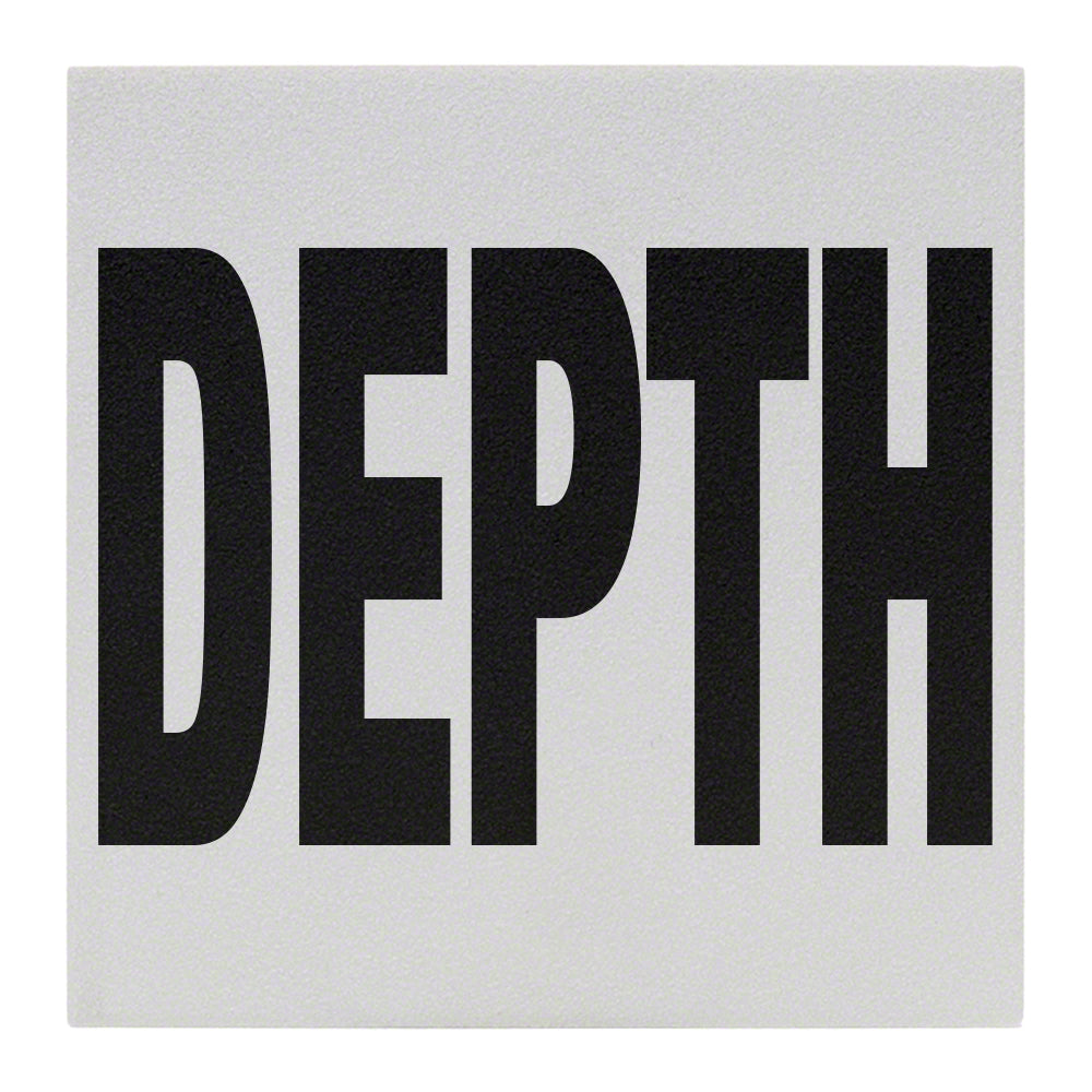 DEPTH Ceramic Pool Depth Marker Tile - Non-Skid - C621717