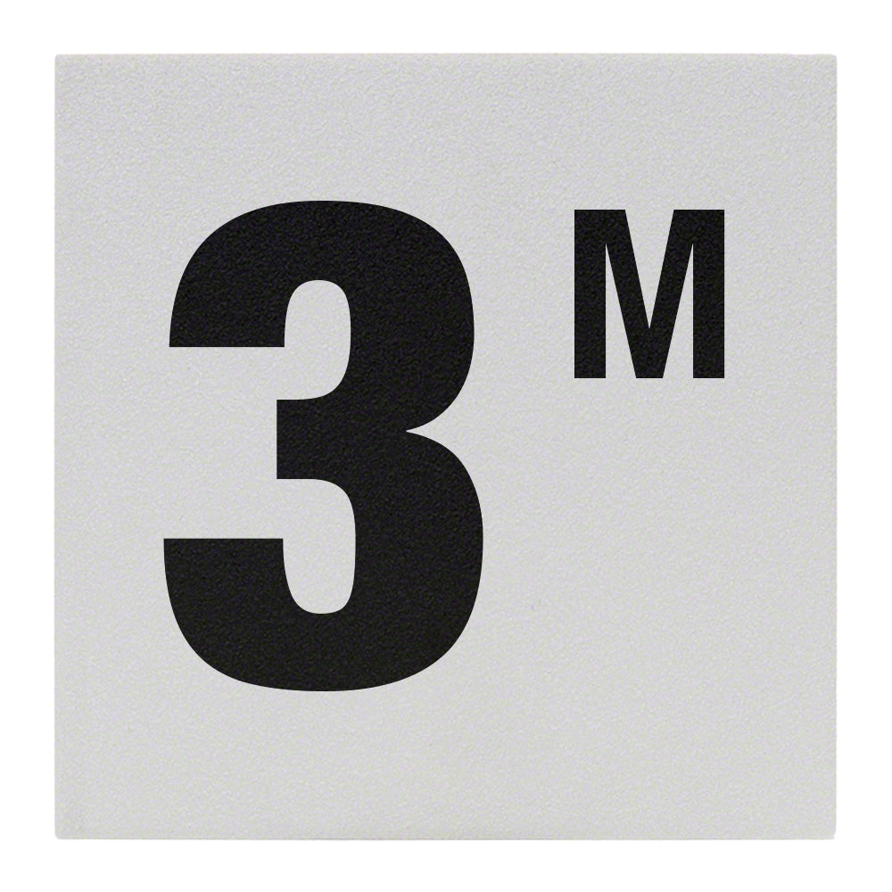 3 M Ceramic Pool Depth Marker Tile - Non-Skid - C623030