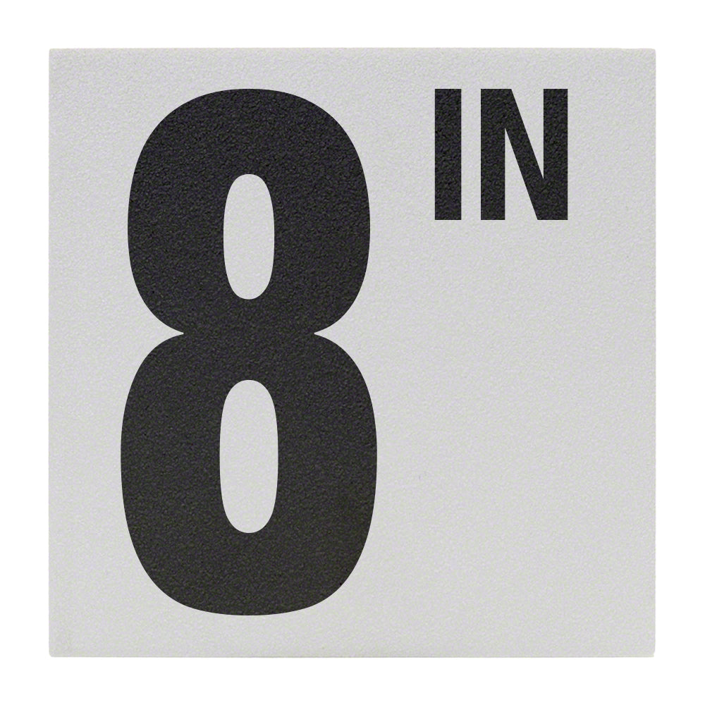 8 IN with 5 Inch Letters Ceramic Pool Depth Marker Tile - Non-Skid ...